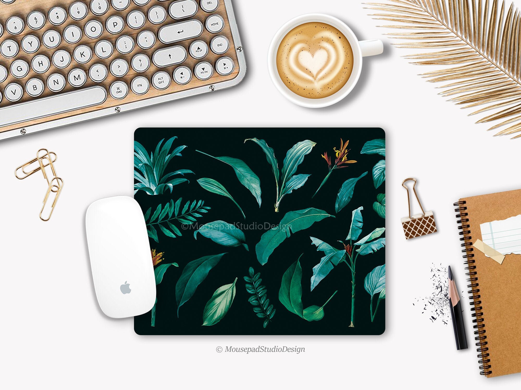 Botanical Mouse Pad Foliage Mouse Pad Plant Mouse Pad Plant - Etsy UK