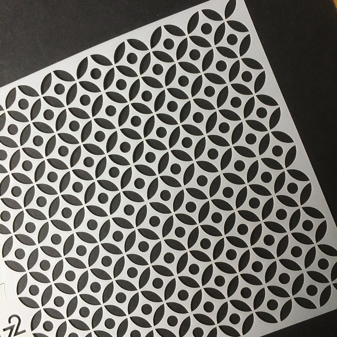 Geometric Pattern Stencil for Textures and Backgrounds, Round Stencils ...