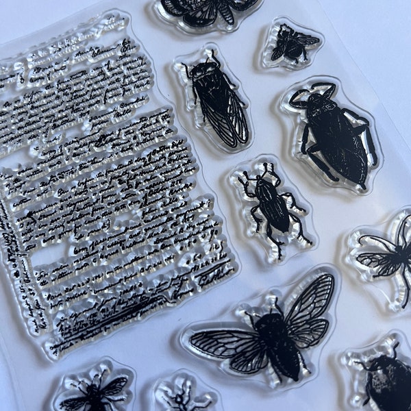 Insect Rubber Stamp - Etsy UK