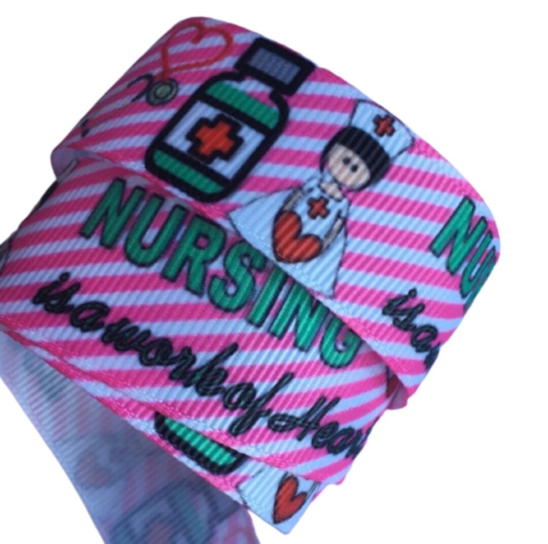 2m Nursing Ribbon, 22mm, Doctor Nurse Grosgrain Ribbon, Medical Ribbon ...