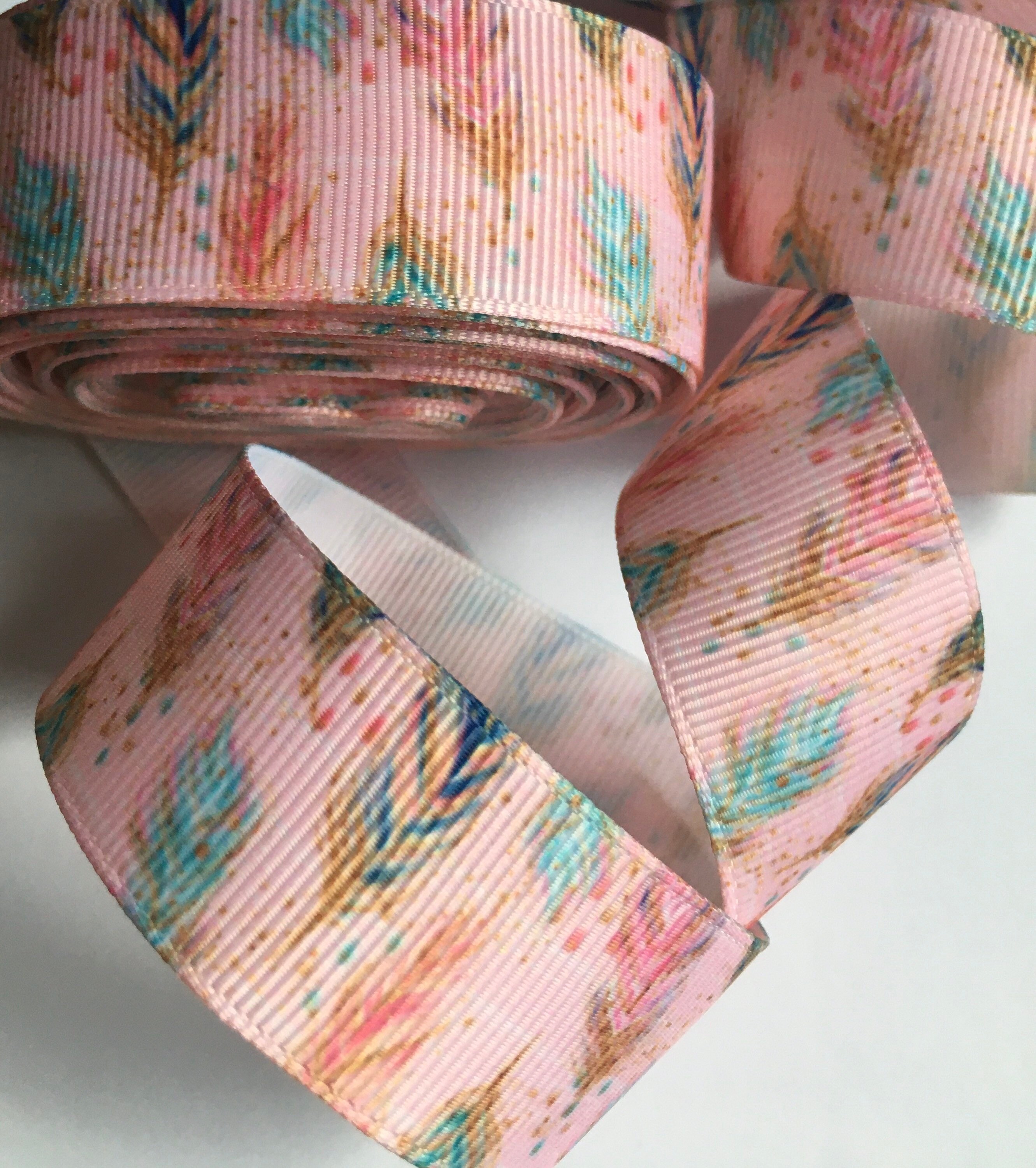 2m Feather Grosgrain Ribbon 25mm Feathers ribbon 1 inch - Etsy.de