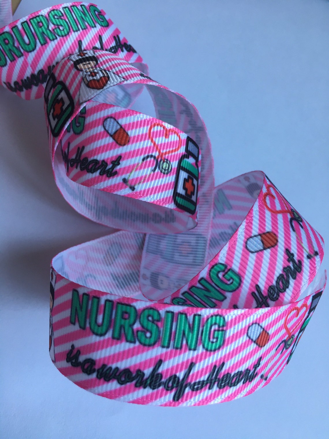 2m Nursing Ribbon 22mm doctor nurse grosgrain ribbon - Etsy.de