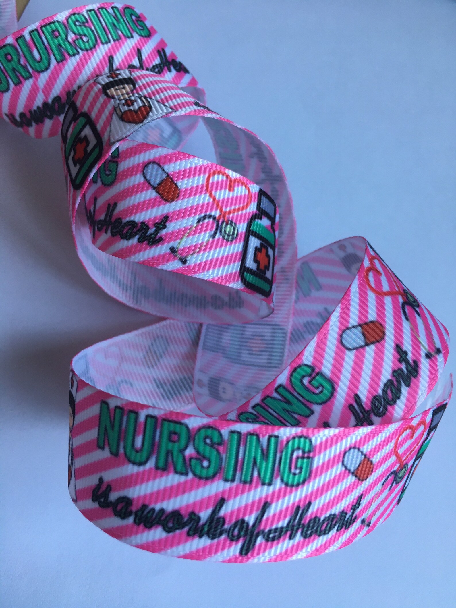 2m Nursing Ribbon 22mm doctor nurse grosgrain ribbon - Etsy.de