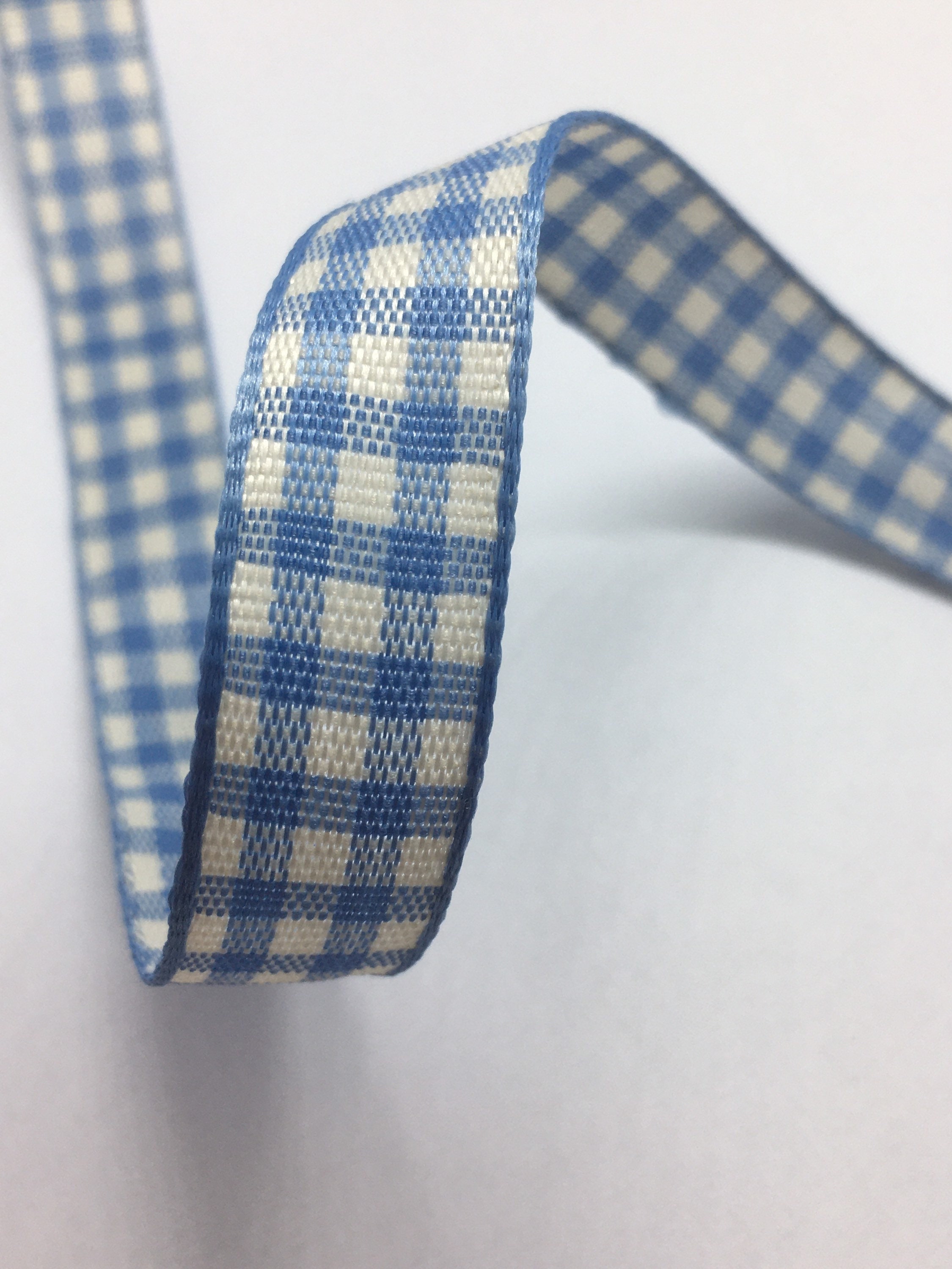 4m Blue Gingham Ribbon from East of India Thin Gingham | Etsy