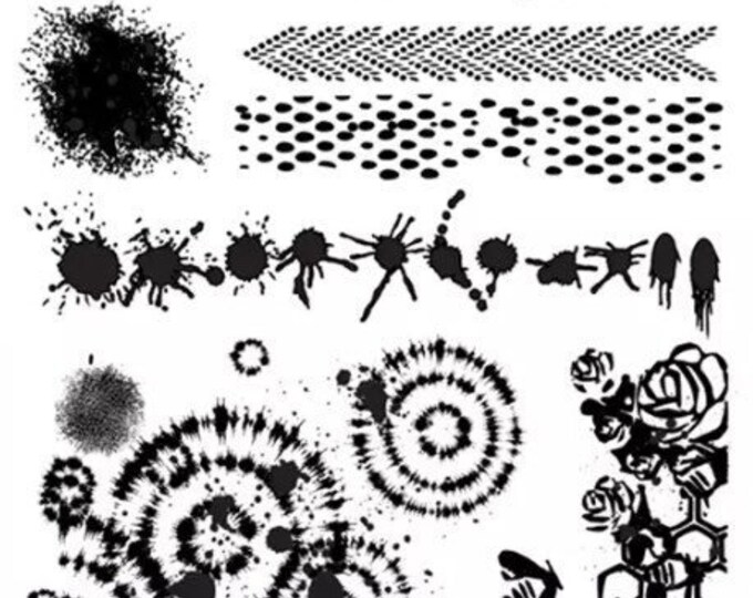 Texture Rubber Stamp Set, Texture Rubber Stamping, Swirls, Splurge ...