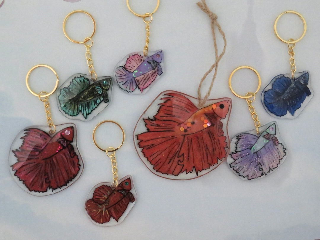 Betta Fish Keychains and Ornaments - Etsy