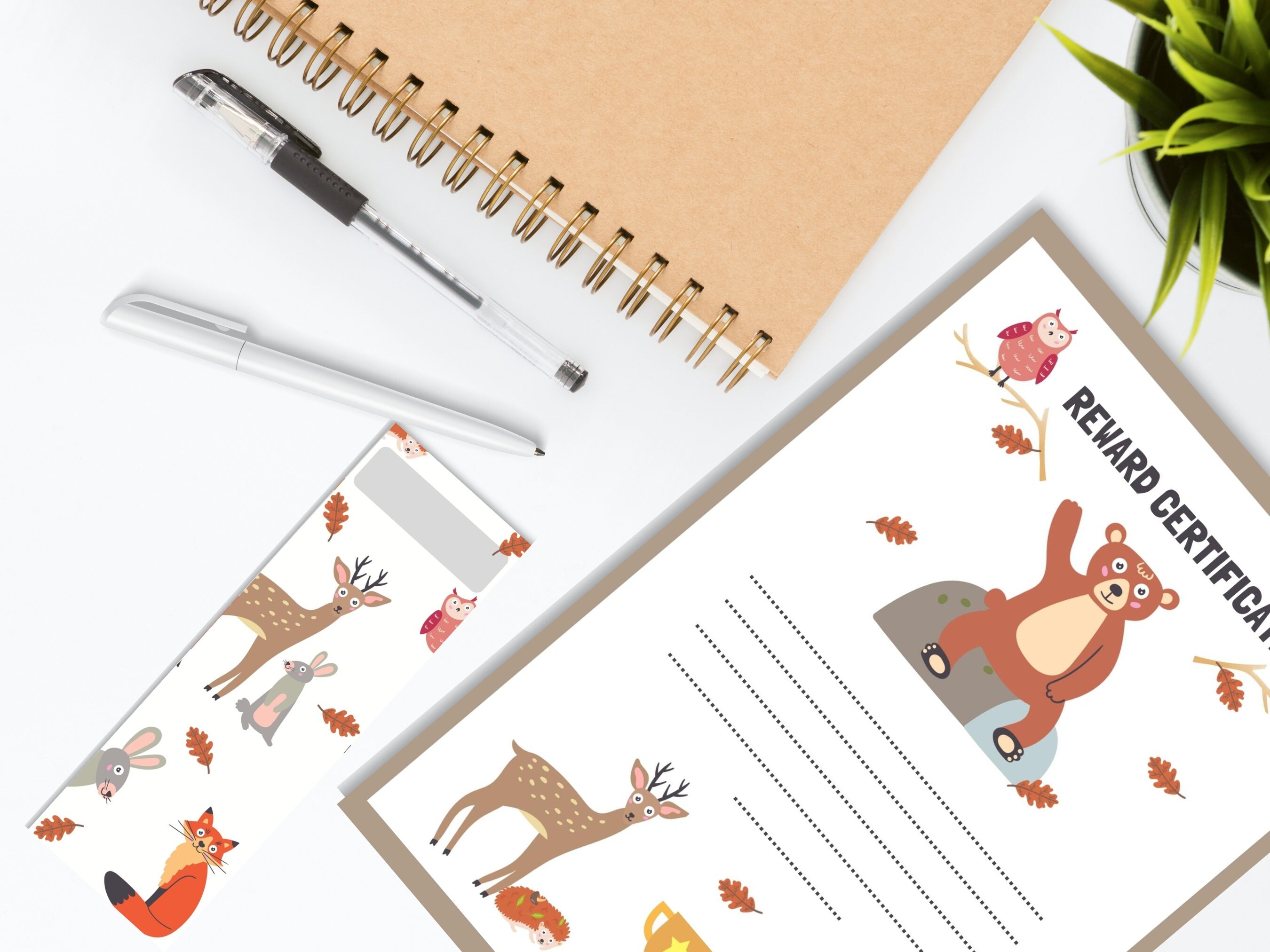 Woodland Animals Reading Log Bundle, Kids Printable (digital Download ...