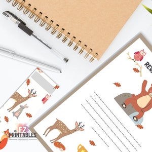 Autumn Book Log Reading Reward Chart Woodland Printable - Etsy