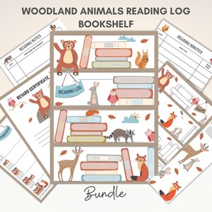 Autumn Book Log Reading Reward Chart Woodland Printable - Etsy