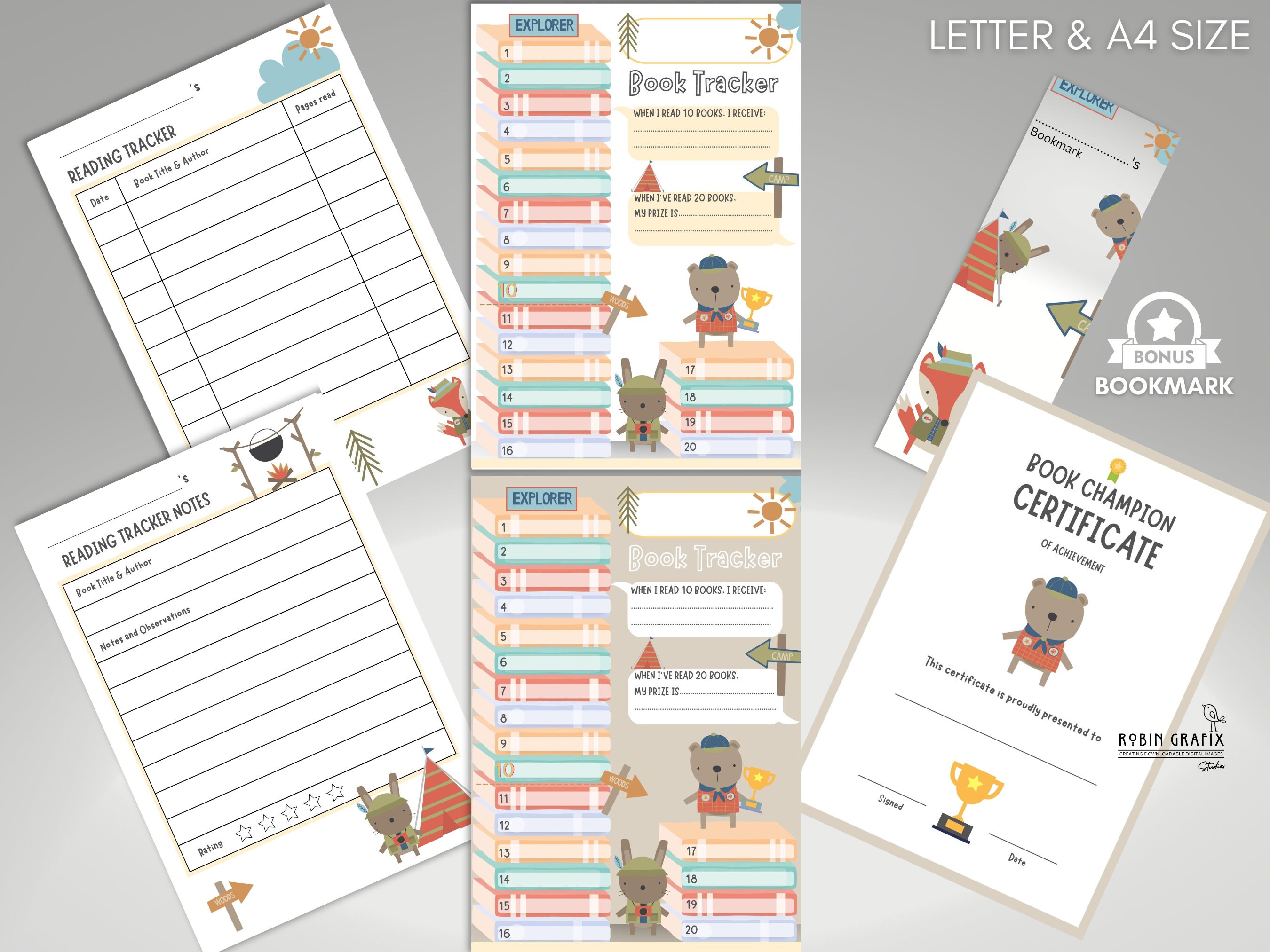 Reading Log Printable, Kids Book Tracker, Kids Reading Tracker, Kids ...