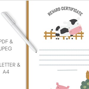 Reading Log for Kids, Farm Animals Printable, Reading Reward Chart ...