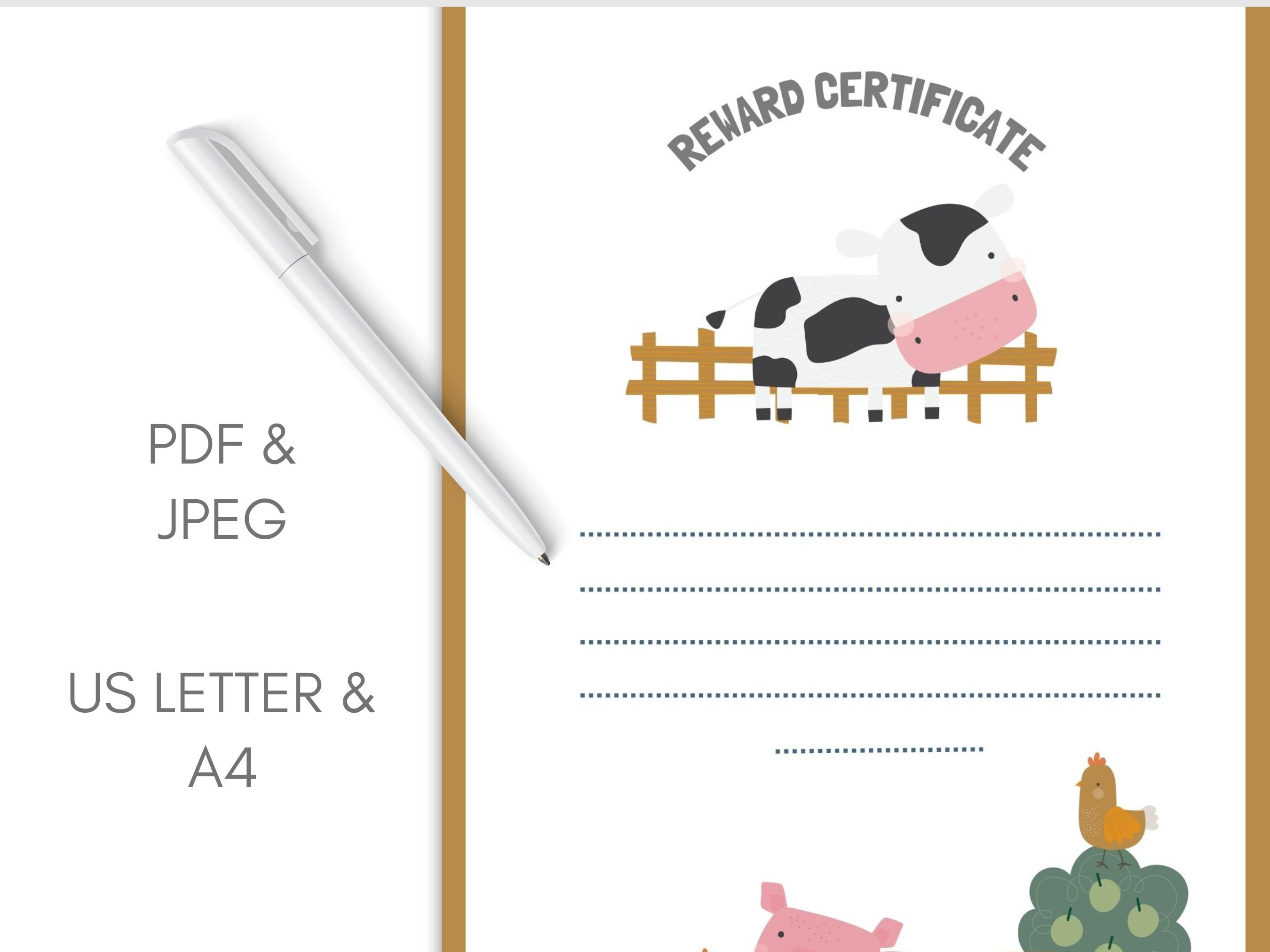 Reading Log for Kids, Farm Animals Printable, Reading Reward Chart ...