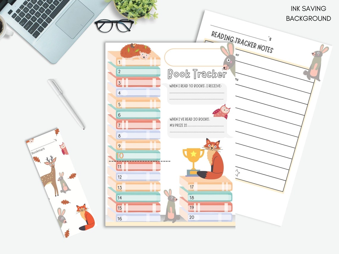 Kids Reading Log Printable Autumn Printables Reading Reward - Etsy