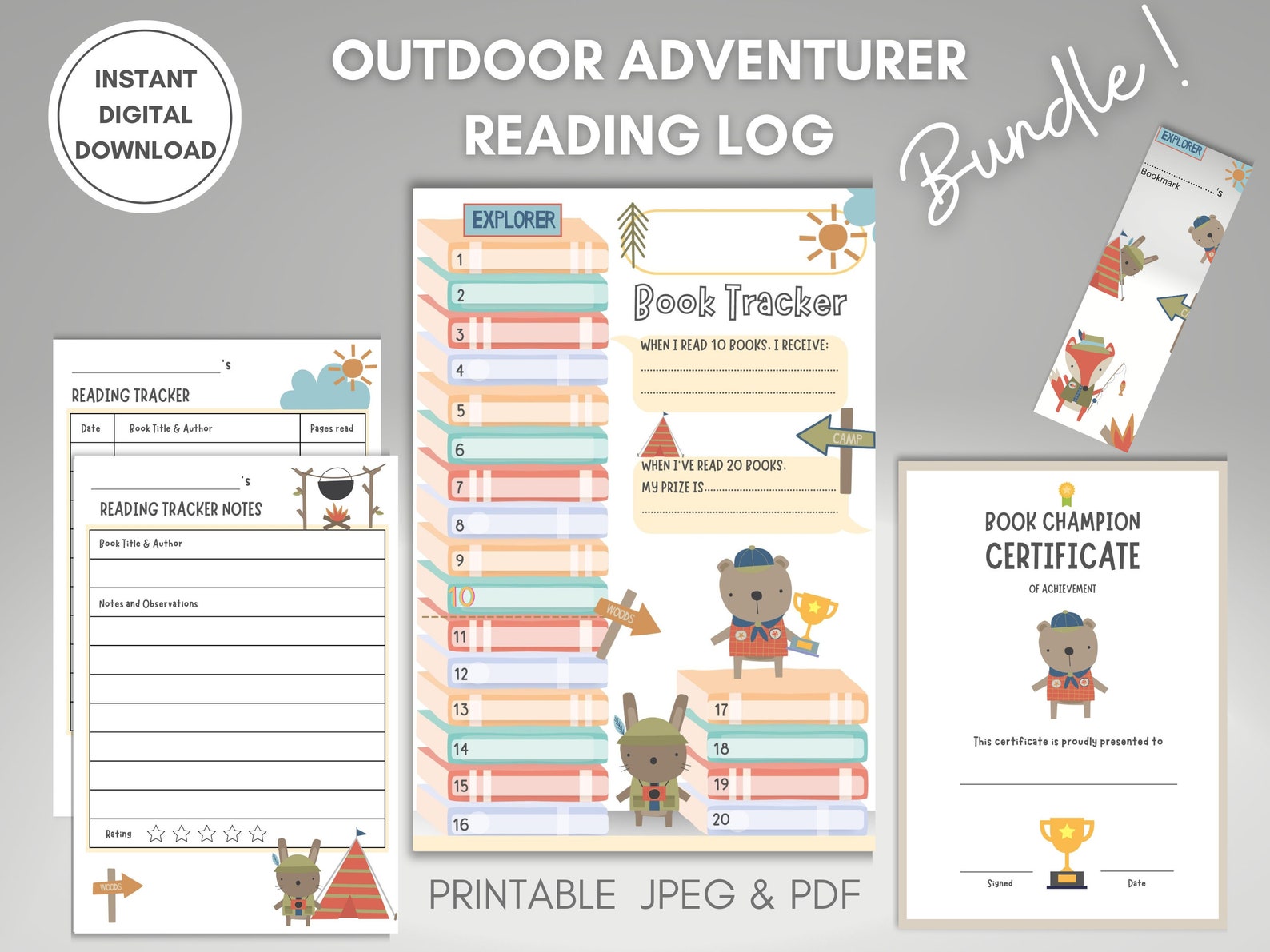 Reading Log Printable, Kids Book Tracker, Kids Reading Tracker, Kids ...