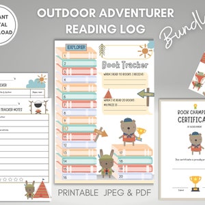 Reading Log Printable, Kids Book Tracker, Kids Reading Tracker, Kids ...
