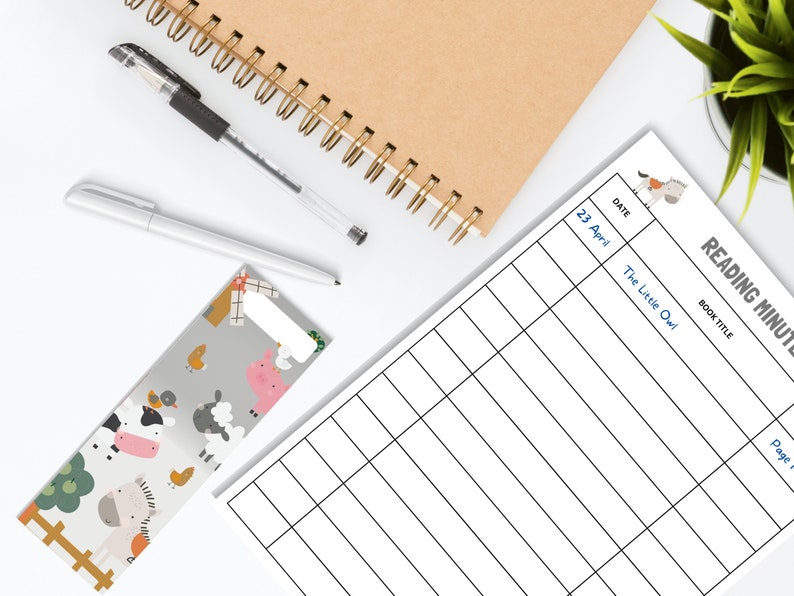Reading Log for Kids, Farm Animals Printable, Reading Reward Chart ...