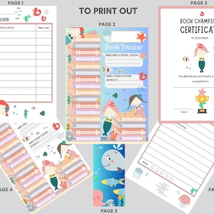Reading Log Printable, Kids Book Log, Book Tracker, Reading Challenge ...