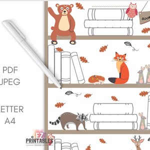 Autumn Book Log Reading Reward Chart Woodland Printable - Etsy