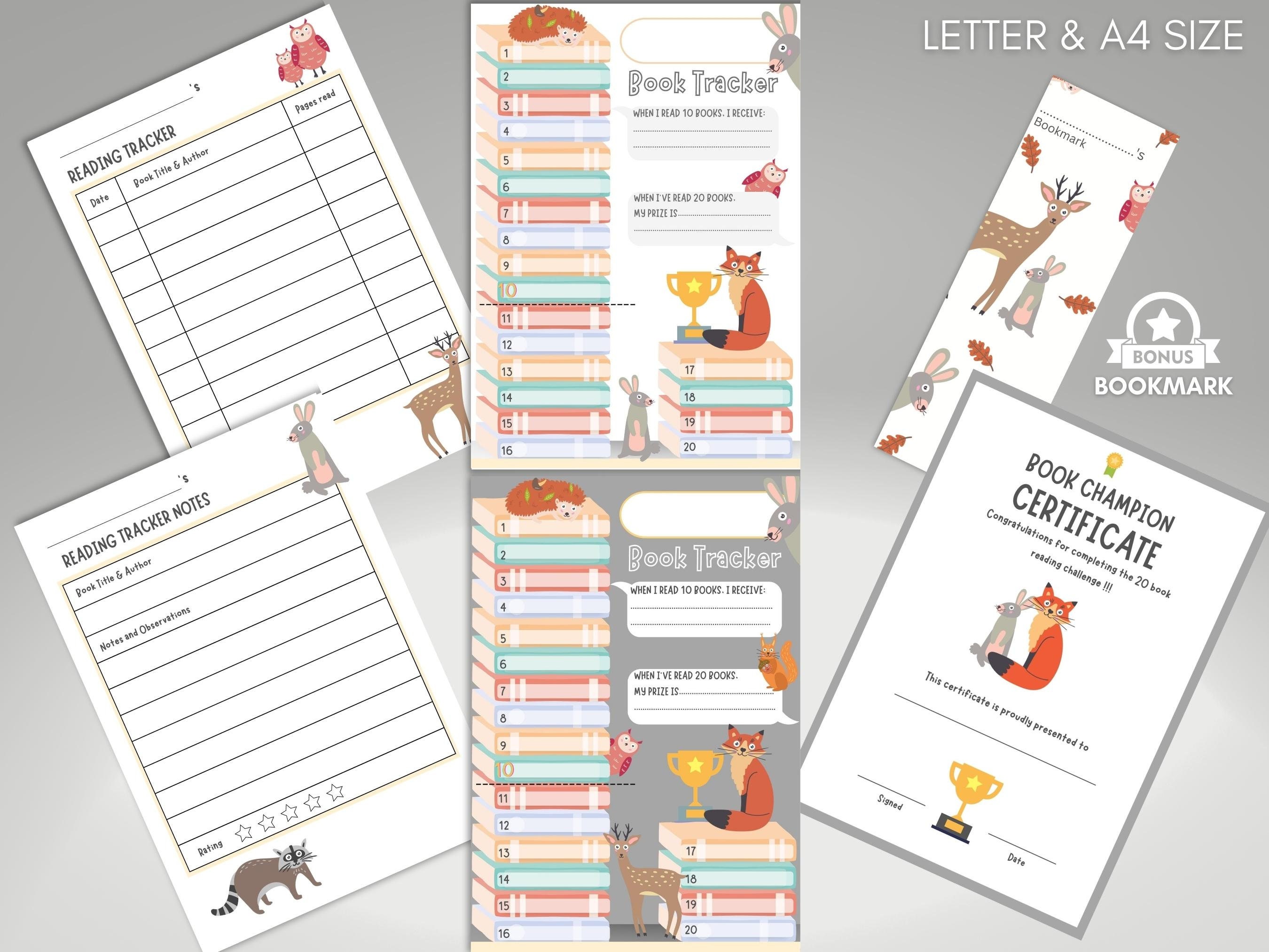 Kids Reading Log Printable, Autumn Printables, Reading Reward Chart ...