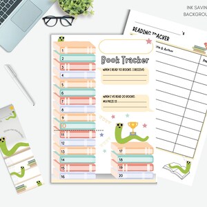 Bookworm Book Log,book Challenge,reading Challenge,kids Reading Tracker ...