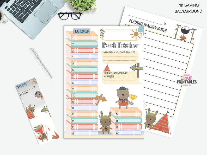 Reading Log Printable Kids Book Tracker Kids Reading - Etsy