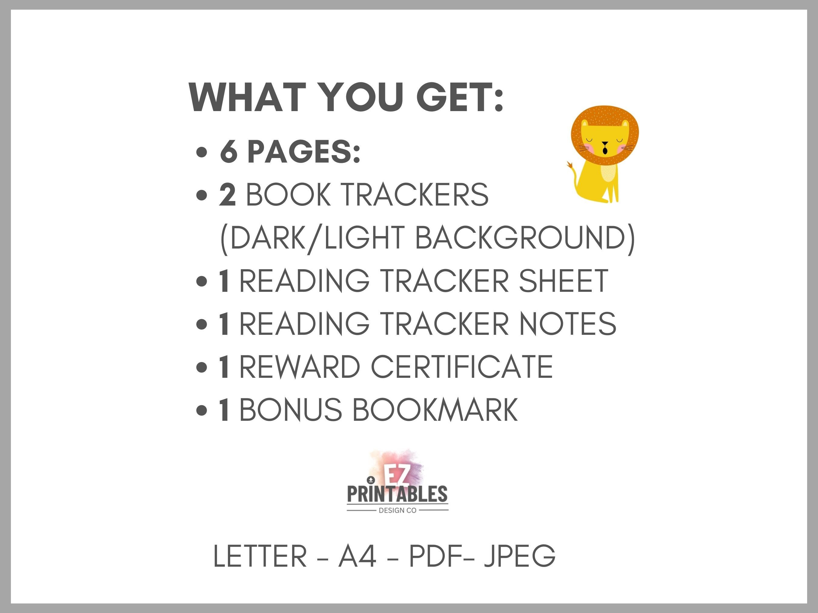 Kids Reading Log Book Log Book Tracker Reading Challenge - Etsy