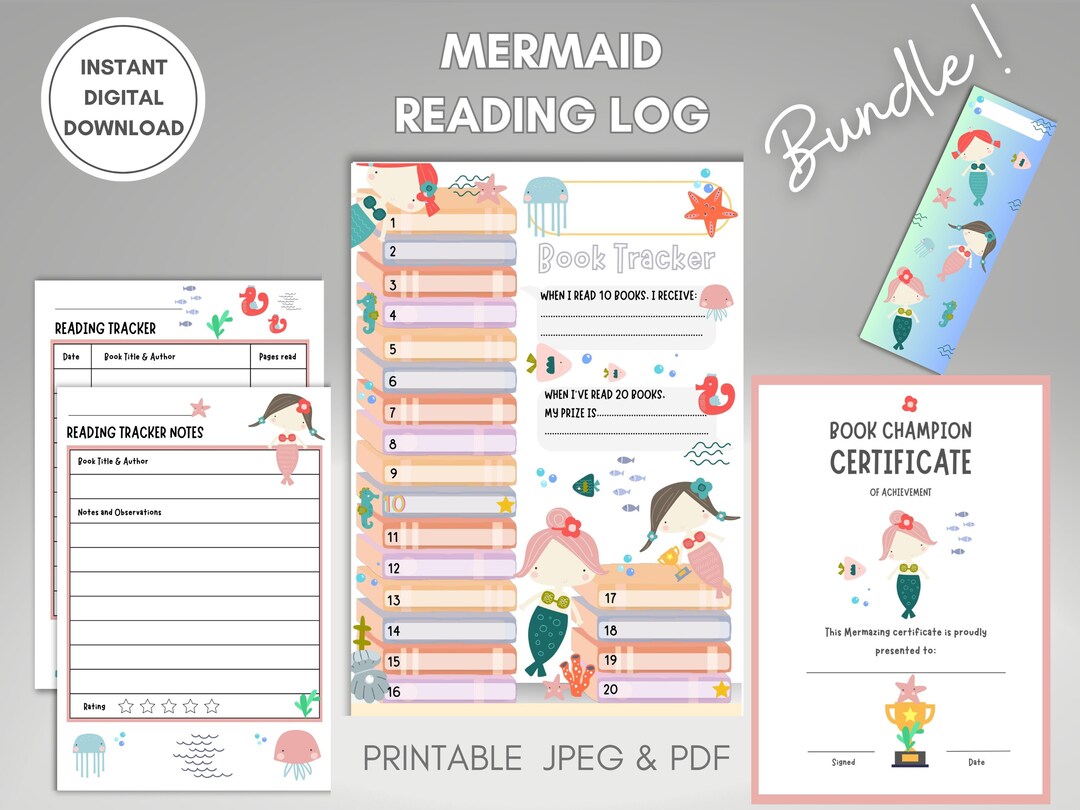 Reading Log Printable, Kids Book Log, Book Tracker, Reading Challenge ...
