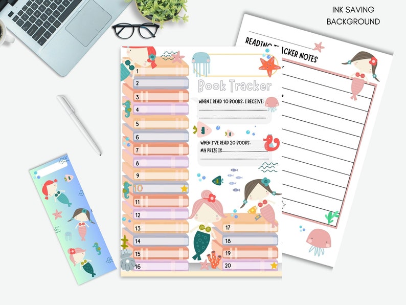 Reading Log Printable Kids Book Log Book Tracker Reading - Etsy