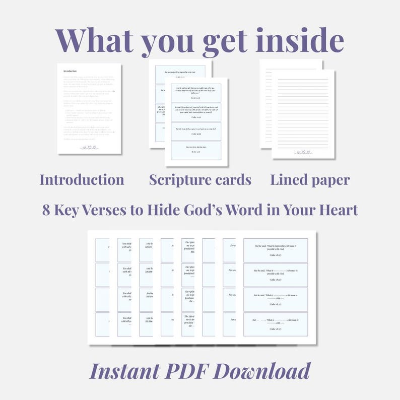 Gospel of Luke Verse Cards – Bible Memory Flashcards (PDF) - Etsy