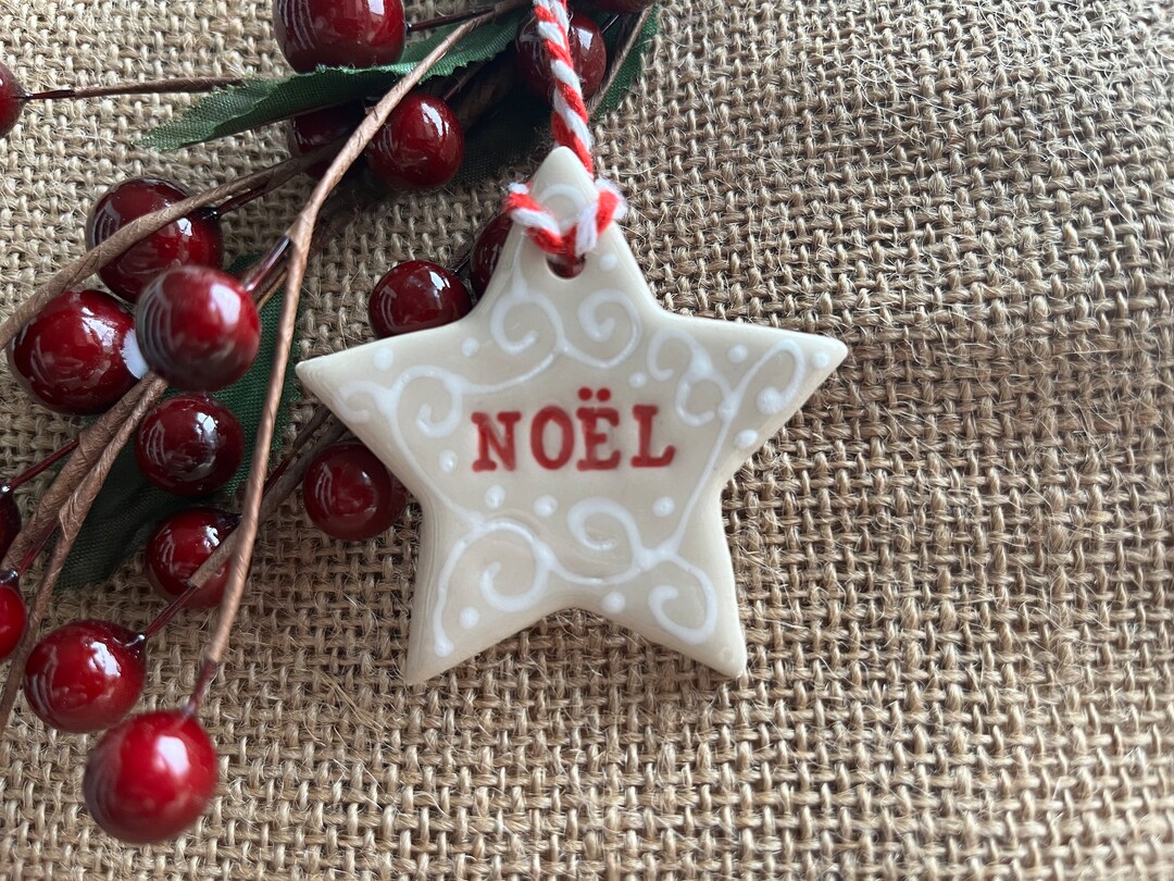 Ceramic Star Christmas Tree Ornaments - Etsy