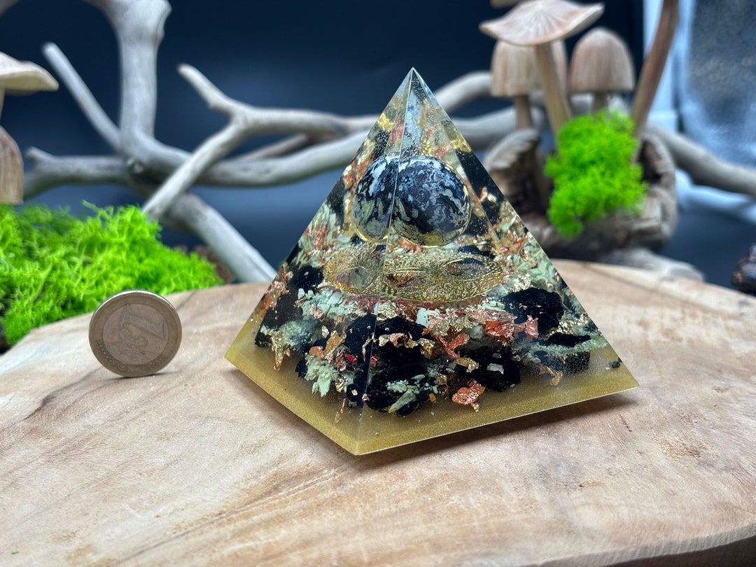 Balanced Pyramid of Life, Handcrafted Orgonite With Symbol of the Tree ...