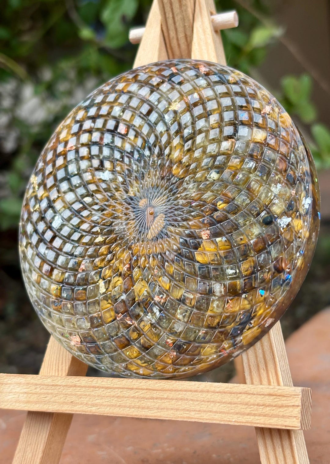 Tiger's Eye & Citrine Orgonite Torus Disc – Confidence, Abundance ...