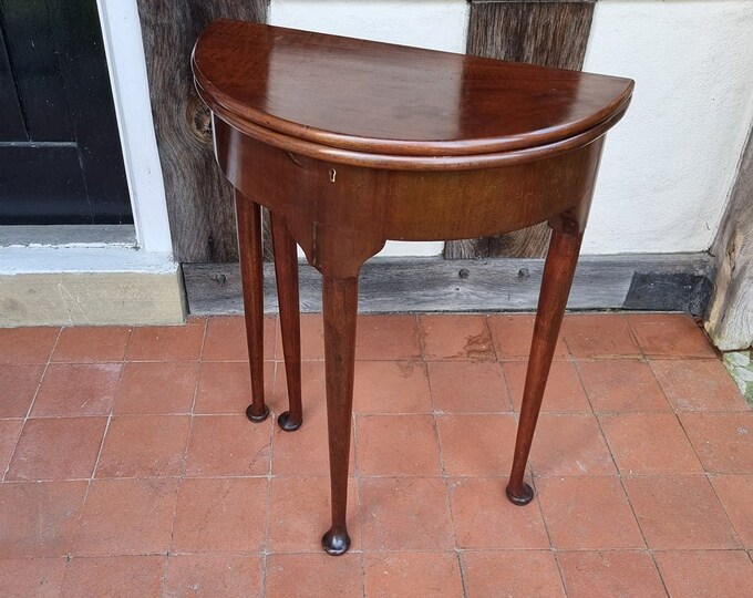 Mahogany Half-moon Table Opens to a Full Round - Etsy