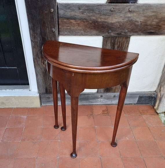 Mahogany Half-moon Table Opens to a Full Round | Etsy