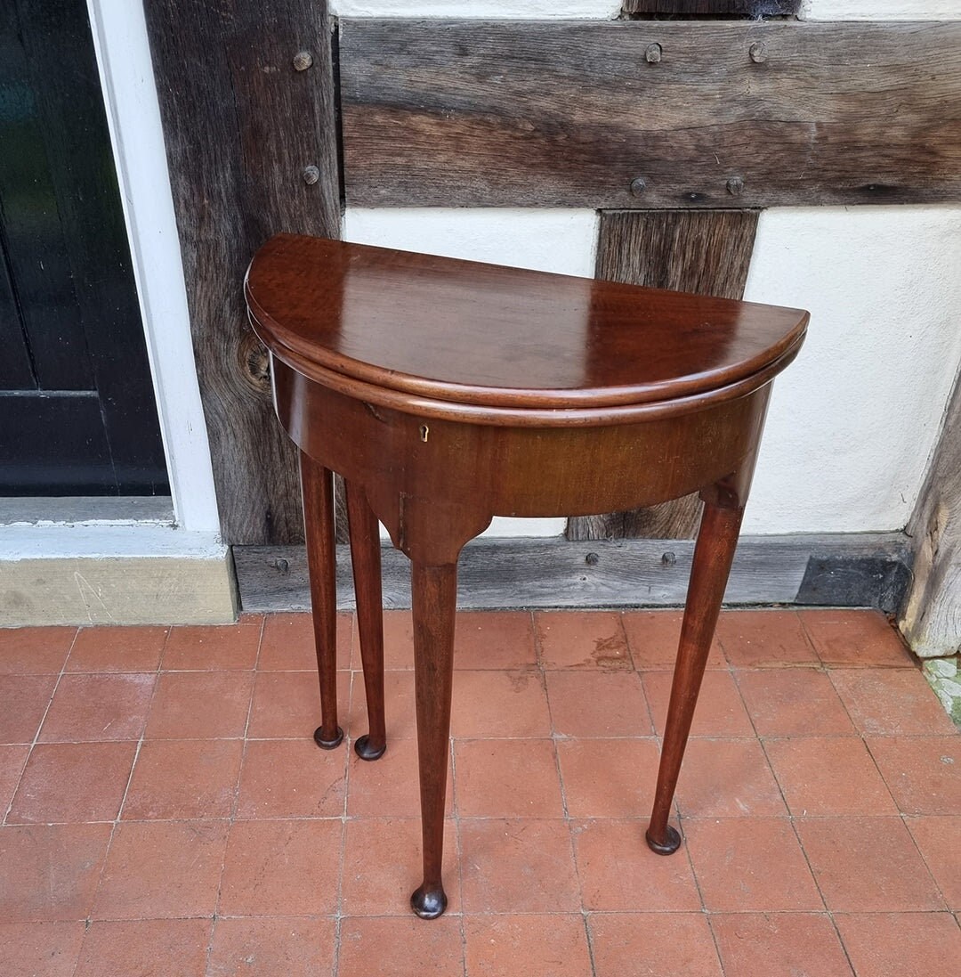 Mahogany Half-moon Table Opens to a Full Round | Etsy