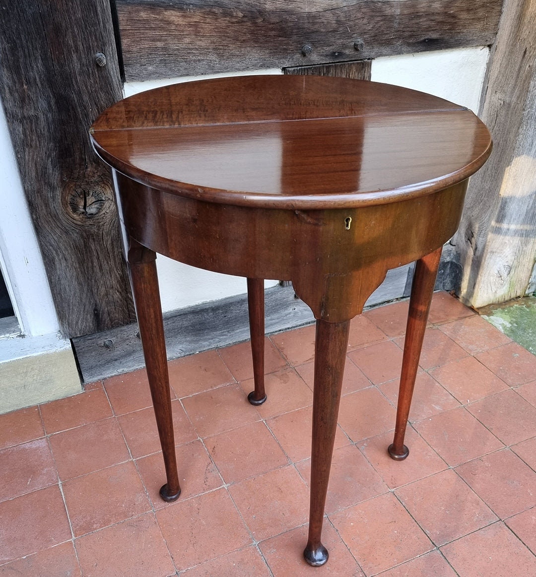 Mahogany Half-moon Table Opens to a Full Round | Etsy