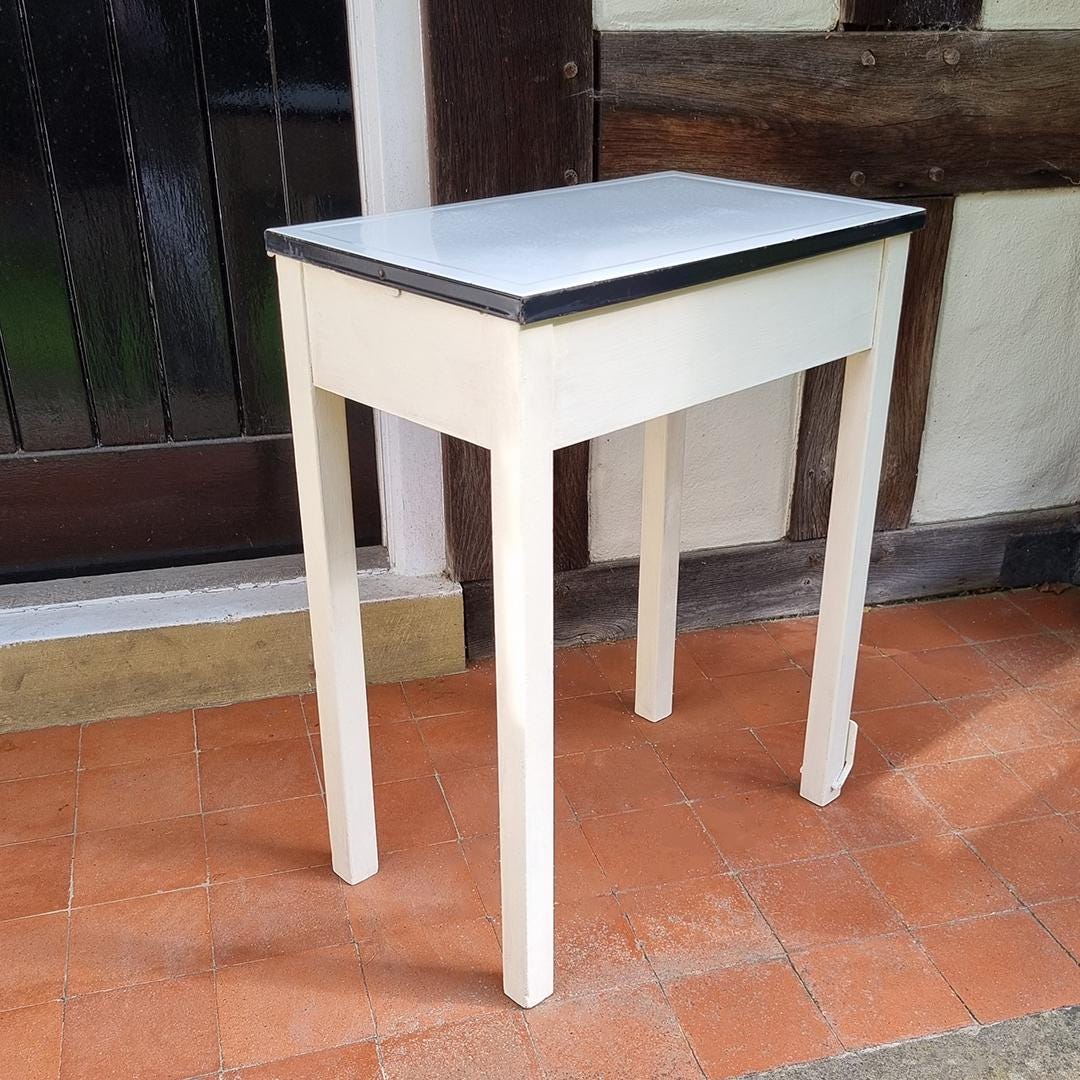 1950's Enamel Top Table - Etsy