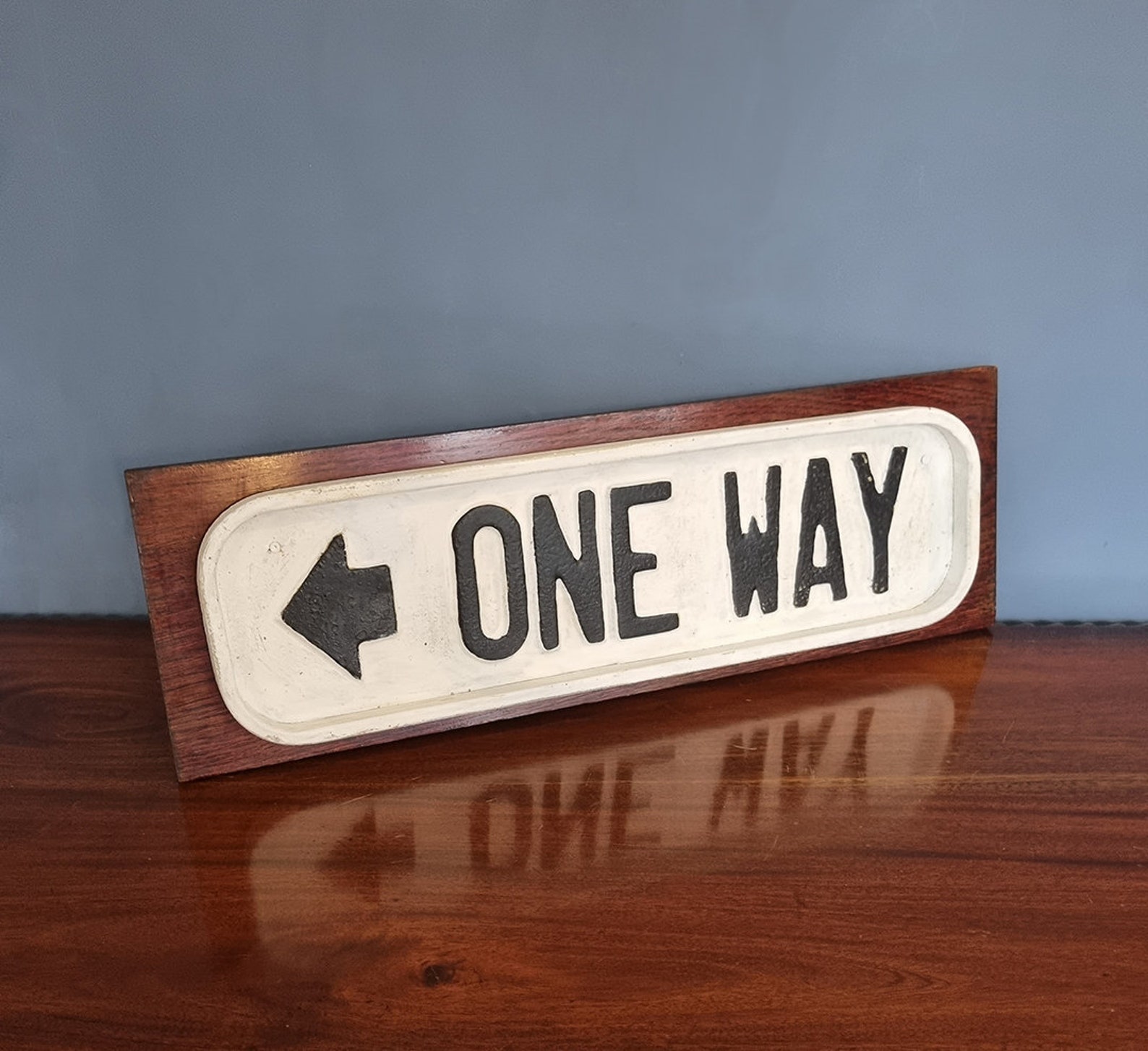 Vintage One Way Metal Sign - Etsy