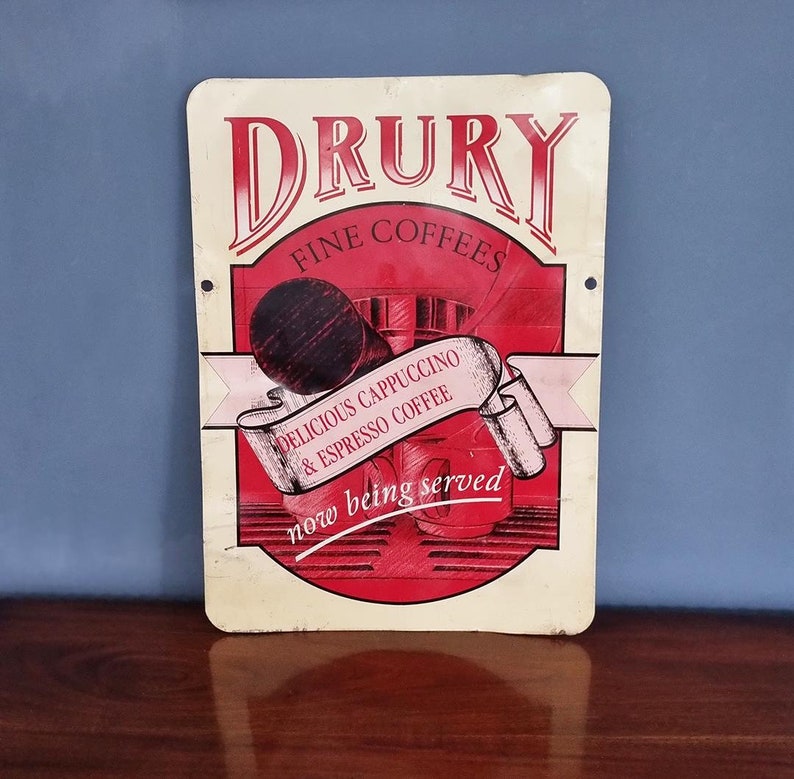 Vintage Metal Coffee Sign - Etsy
