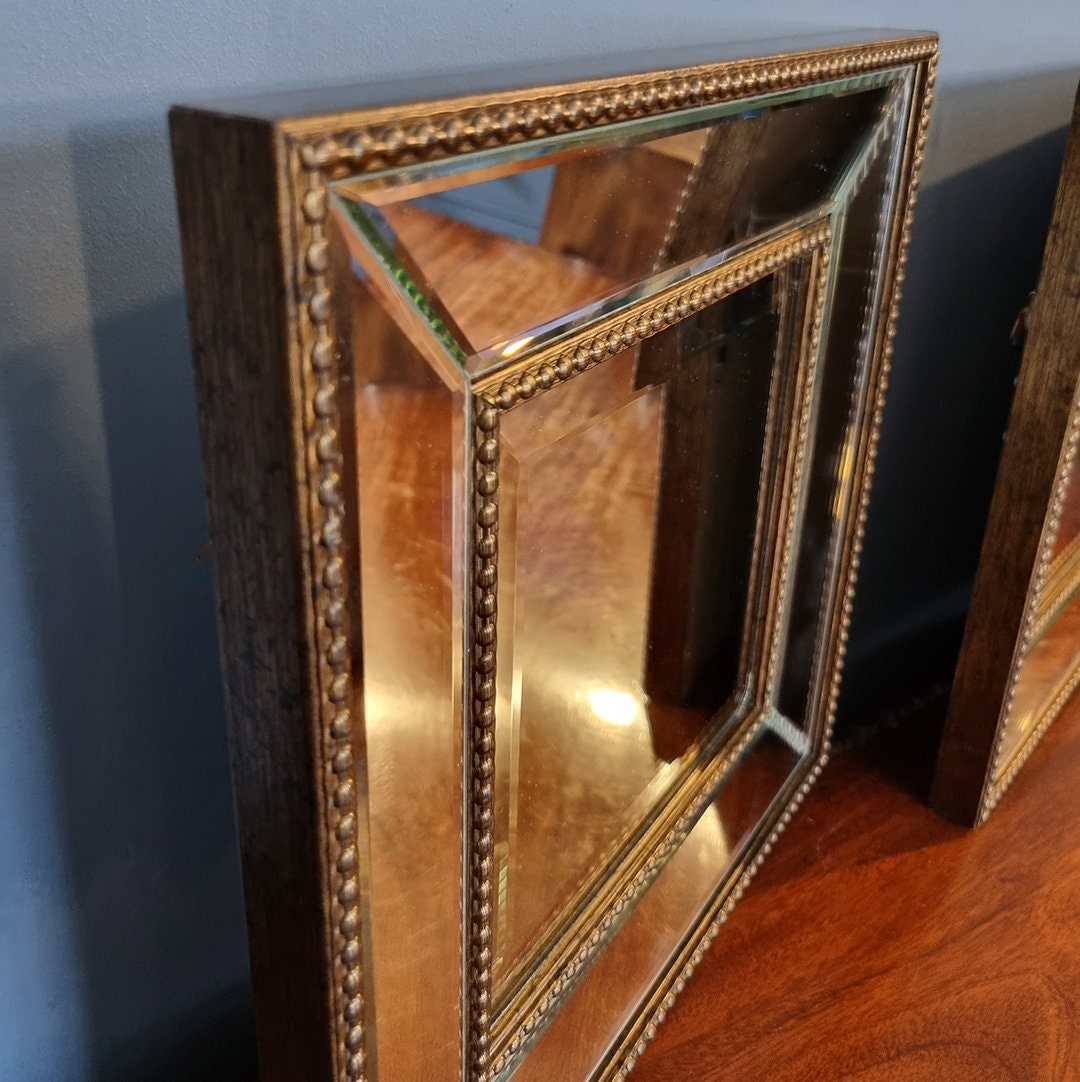 Pair of Bevelled Edge Mirrors - Etsy UK