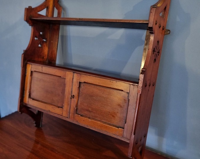 Antique Wall Cupboard and Shelves - Etsy