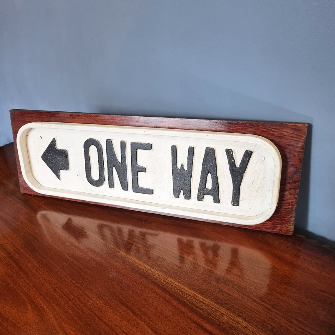 Vintage One Way Metal Sign - Etsy
