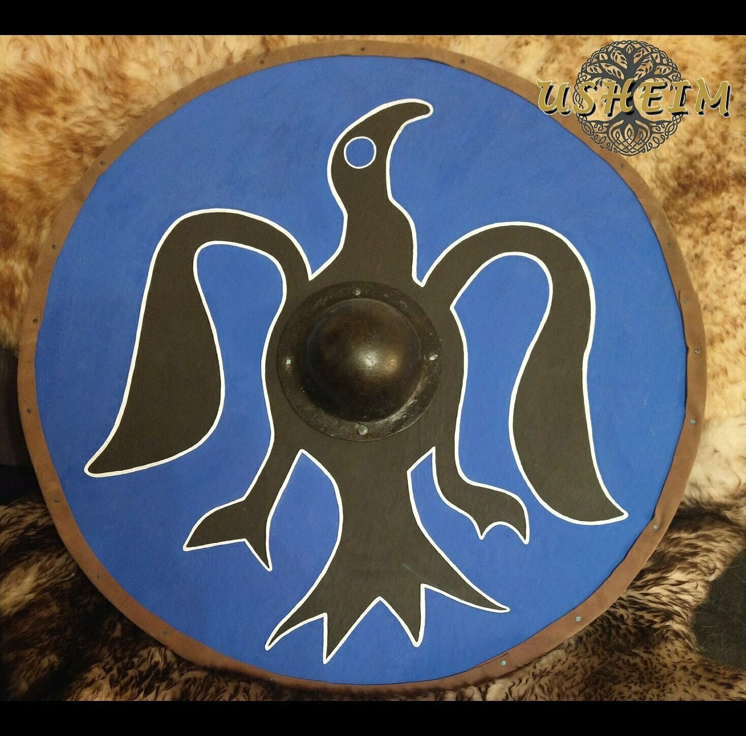 Round Sign Bird Viking shield Round Sign Vikings | Etsy