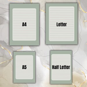 Floral Aesthetic Printable Lined Stationary Paper, Cute Flower Print ...