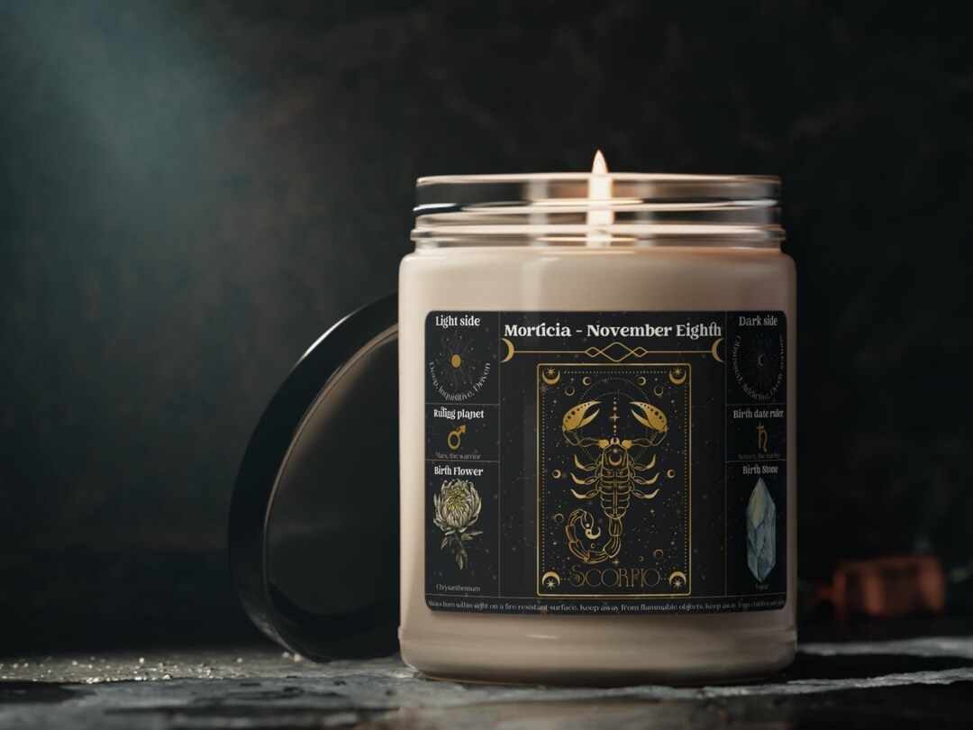 Personalized Zodiac Birthdate Candle Custom Birth Month Scented Candle ...