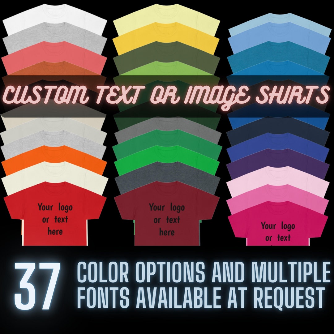 Personalized Custom Print Group Shirts for Organizations or Parties ...