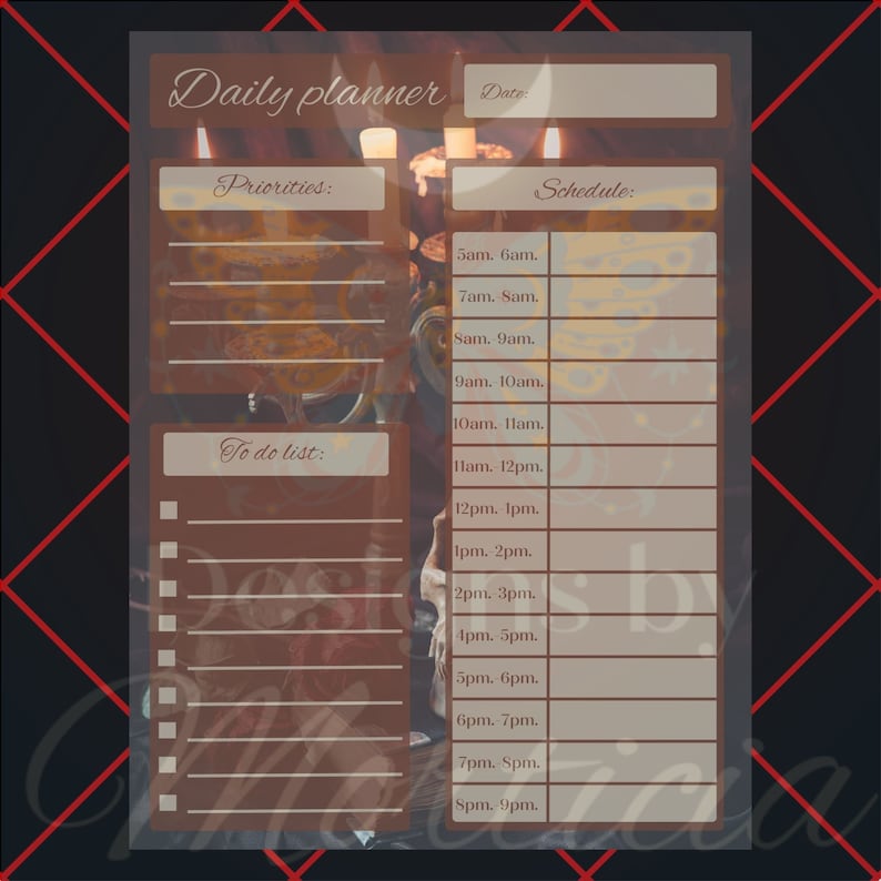 Dark Academia Stationary Gothic Planner Printable Journal Pages, Daily ...