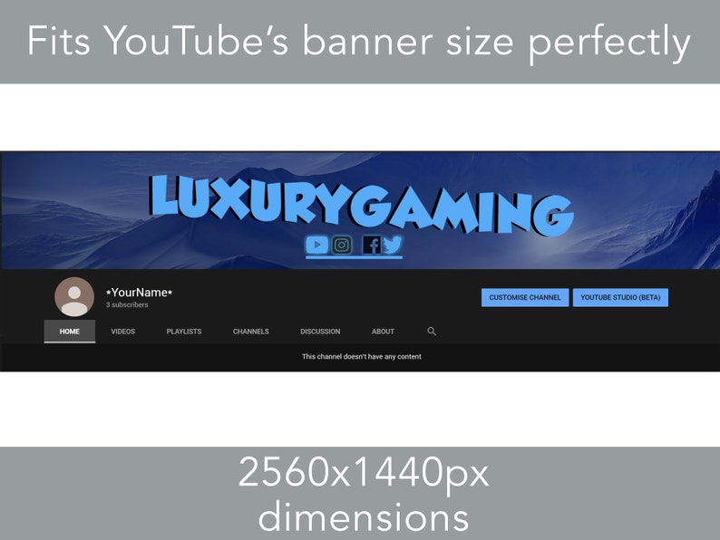 Cartoon Youtube Banner Template Simple Modern Banner Channel - Etsy