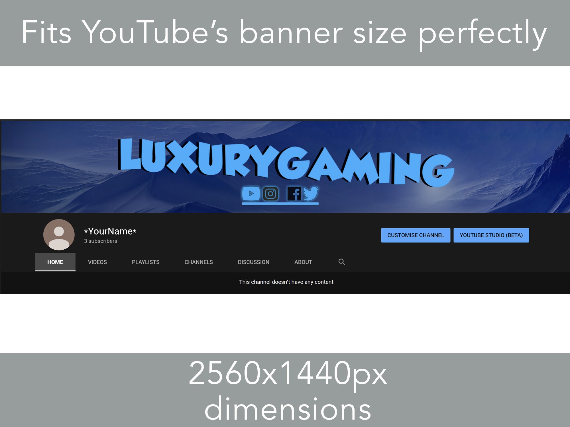 Cartoon Youtube Banner Template Simple Modern Banner Channel - Etsy
