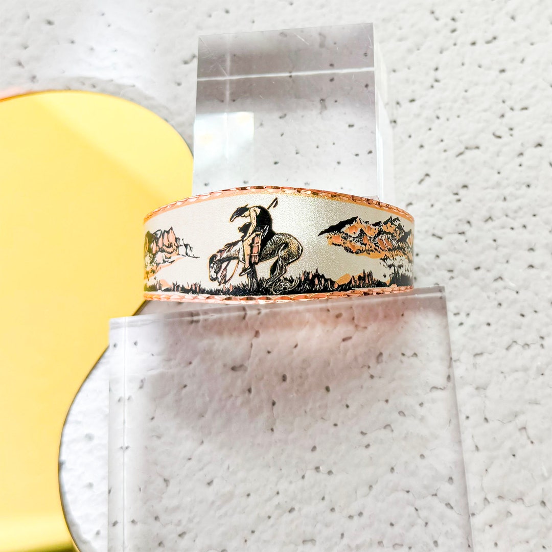 Copper Native American End of Trail Bracelets Cuff Feature Open-ended ...
